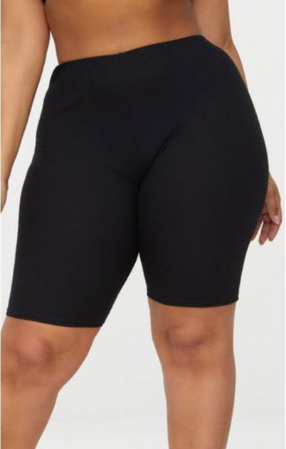 BT-R {Sleek Vibes} BLACK Biker Shorts PLUS SIZE 1X 2X – Curvy Boutique ...
