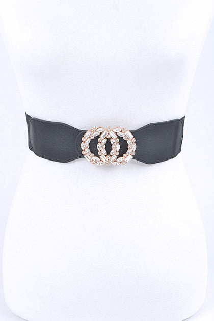 BELTS {Light Up} Black Stretch Rhinestone Belt – Curvy Boutique Plus ...