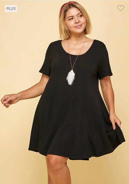 90 SSS-C {Cafe Date} Black Dress PLUS SIZE 1X 2X 3X – Curvy Boutique ...